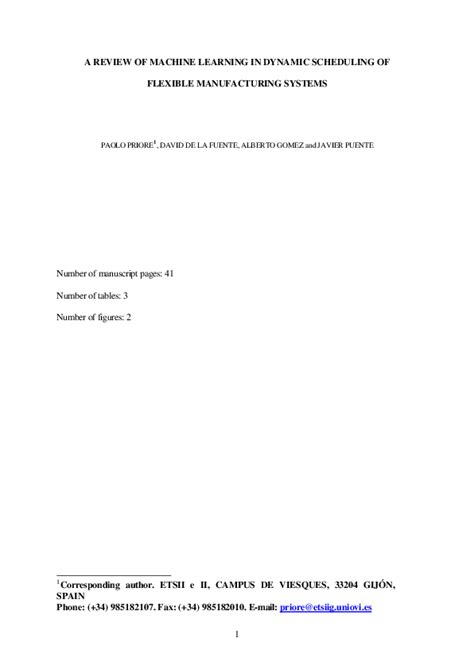 Pdf A Review Of Machine Learning In Dynamic Scheduling Of Flexible Manufacturing Systems