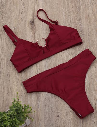 Sexy Front Half Ring Split Bikini Ncocon