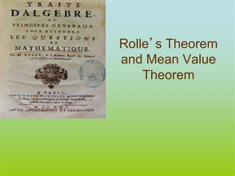 5 7 Rolles Thrm And Mv Theorem Ppt