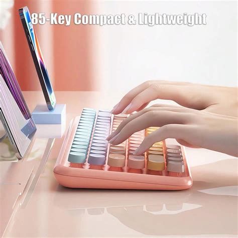 Bow Bow Ergonomic Rechargeable Wireless Keyboard Bluetooth5 1 Tri Modes