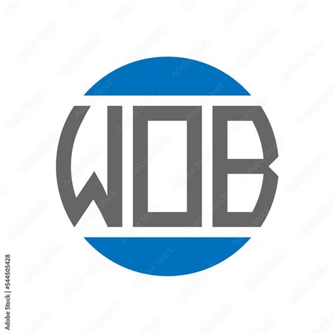 Wob Letter Logo Design On White Background Wob Creative Initials Circle Logo Concept Wob