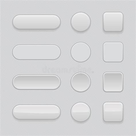 Gray Web Buttons With Blue Design Elements Stock Vector Illustration Of Interface Icon 186967405