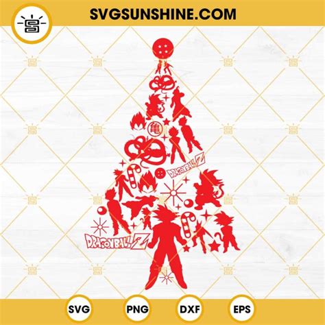 Dragon Ball Z Christmas Tree Png Goku Dragon Ball Christmas Png File