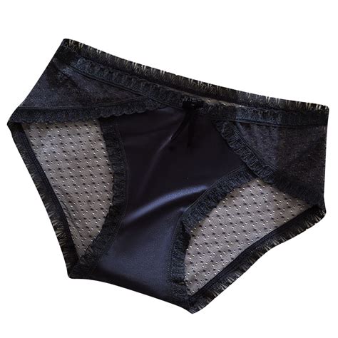 Hfyihgf Womens Satin Slik Knickers Briefs Panties Soft Lace Trimmed