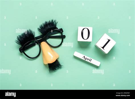 Funny Face Fake Eyeglasses Nose And Mustache Calendar With Date 01