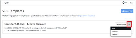Edit A Template ThinkAgile CP Lenovo Docs