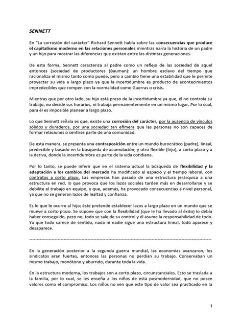 Sennet Descargar Gratis Pdf Sociedad Capitalismo