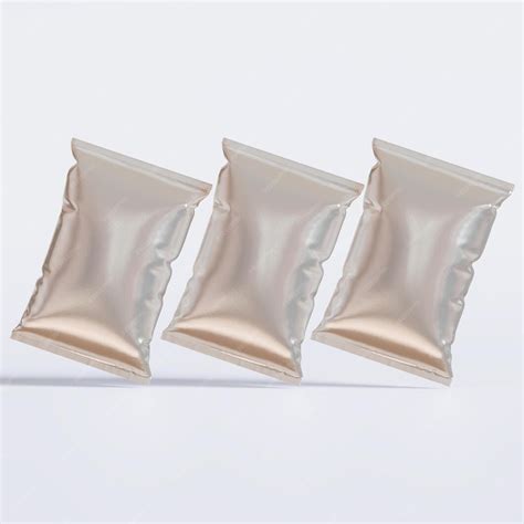 Premium Photo Blank Plastic Foil Bag For Packaging Design Mockup Template For Food Snack Chips