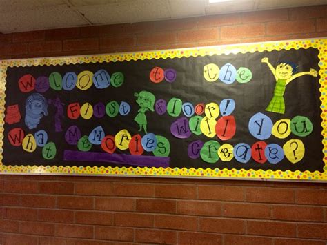 Inside Out Themed Bulletin Board For First Year Residents