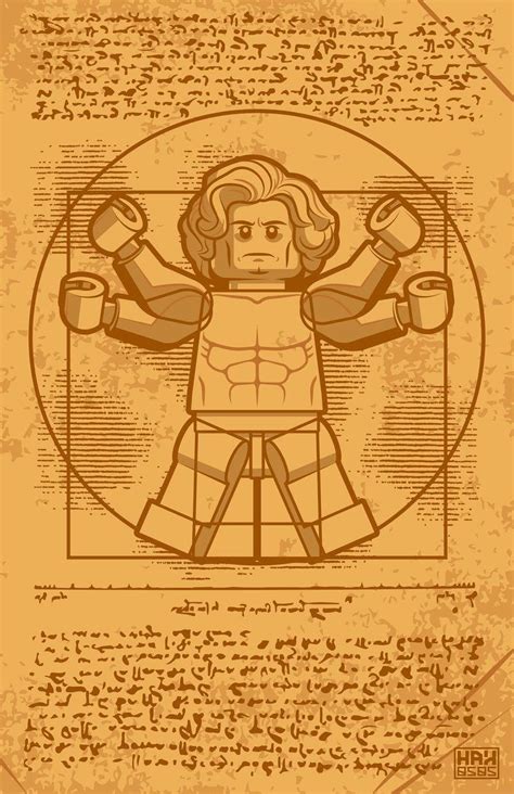 Vitruvian Lego Man By Mrhinkledraws Illustration