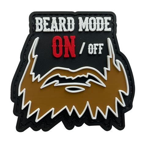 Beard Mode Pvc Patch The Patch Board