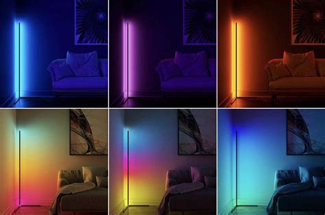 RGB Corner Floor Lamp With Remote Control Tools And Toys
