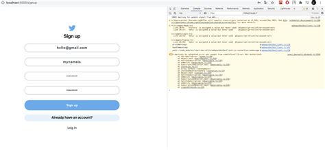 I Can T Signup Issue 1 NikValdez FullStackTwitterClone GitHub