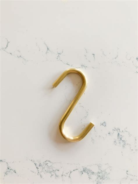 Solid Brass S Hooks Pot Rack Hooks Brass Pot Hooks Etsy