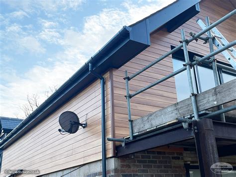 Anthracite Fascia With Durasid Foresta Red Cedar Cladding The Fascia Division Anthracite Fascia With Durasid Foresta Red Cedar Cladding The Fascia Division