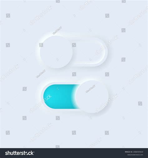 Neumorphism Switch Button Ui Design Neumorphic Stock Vector Royalty