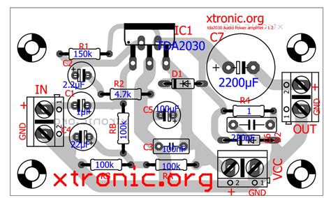 Ic Tda2002 Amplifier Circuit Diagram 8w Xtronic Artofit