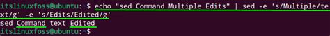 how to make multiple edits with a single call to sed its linux foss