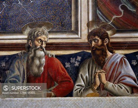 Bartholomew And Andrew Detail From The Last Supper Fresco By Andrea