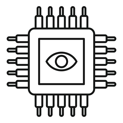 Ai Processor Icon Outline Style 14443653 Vector Art At Vecteezy