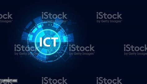 추상적 인 원 미래 지향적 인 현대 개념 Ict 정보 통신 기술 데이터 보안 보호 데이터 저장 및 재사용 수신 및 전송 분석