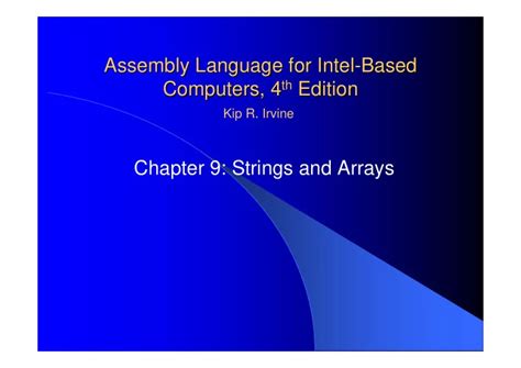 Ppt Assembly Language For Intel Based Based Assembly Language For Powerpoint Presentation