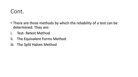 Reliability And Validity Pptx