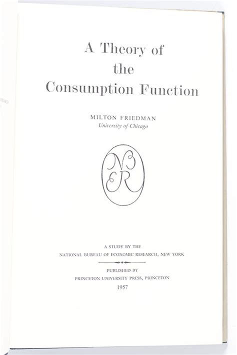 A Theory Of The Consumption Function