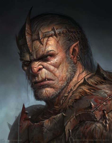 33 Best Rpg Male Half Orc Portraits Images On Pinterest Character Art