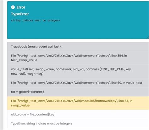 I Error Typeerror String Indices Must Be Integers