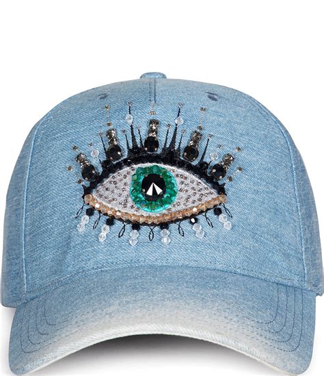 Kurt Geiger London Evil Eye Crystal Embellished Baseball Cap Dillards