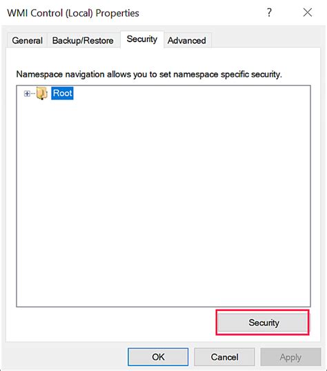 configuring non administrative user for wmi access
