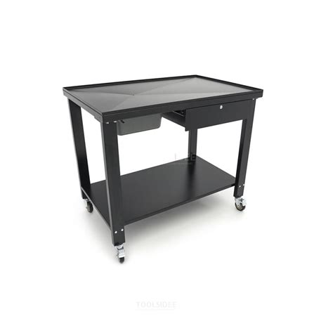 Hbm Mobile Assembly Table With Oil Tray And Drawer Toolsideeie