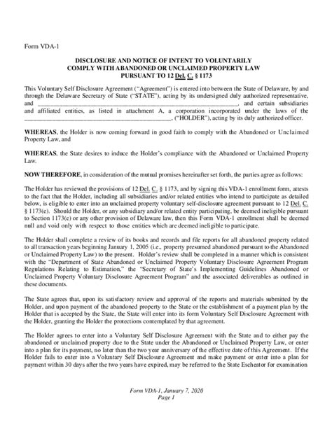 Fillable Online Form Vda 1 Vda Program Fax Email Print