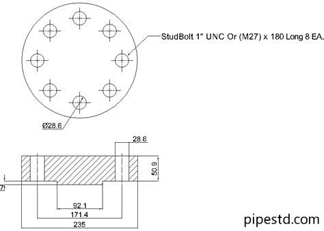 Blind Flange 2 Inch Class 2500 Pipe Standard And Piping Information