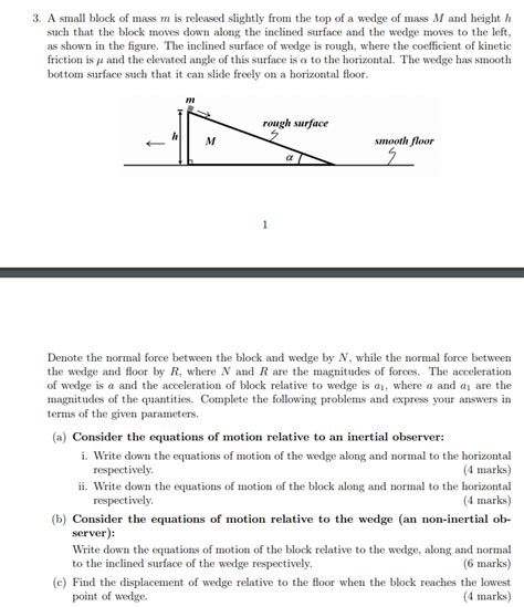 Solved A Small Block Of Mass M Is Released Slightly From Chegg Com