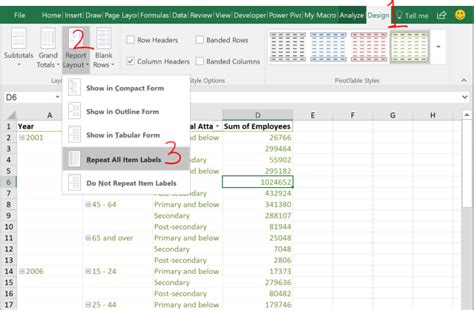Repeat All Item Labels In Pivot Table Aka Fill In The Blanks Please Wmfexcel
