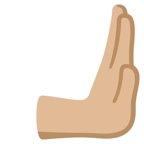 Mano Empujando Hacia La Derecha Tono De Piel Claro Medio Emoji