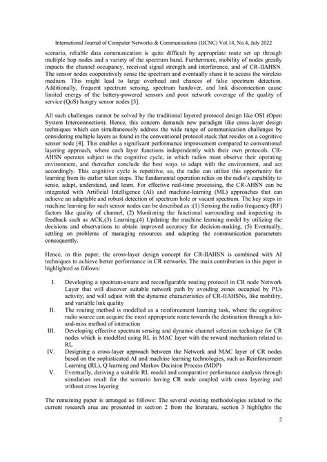 Cross Layering Using Reinforcement Learning In Cognitive Radio Based Industrial Internet Of Ad