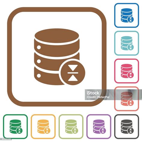 Select Database Table Row Simple Icons Stock Illustration Download