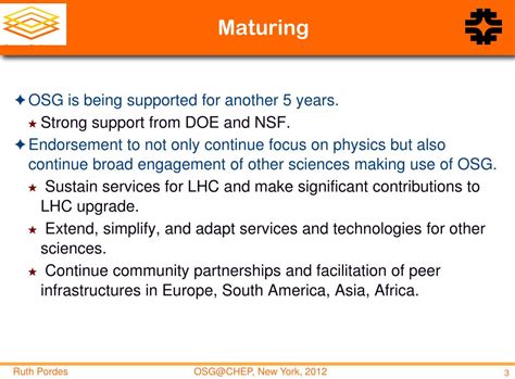 PPT Open Science Grid In Adolescence 2012 2016 Ruth Pordes Fermilab