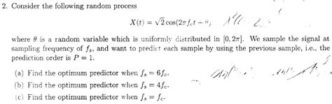 Consider the following random process where θ is a Chegg com