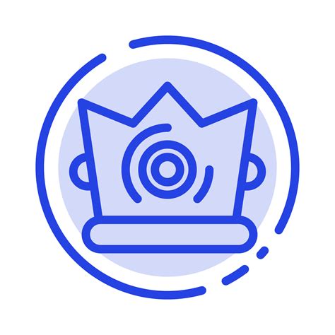 Best Crown King Madrigal Blue Dotted Line Line Icon 19106473 Vector Art At Vecteezy