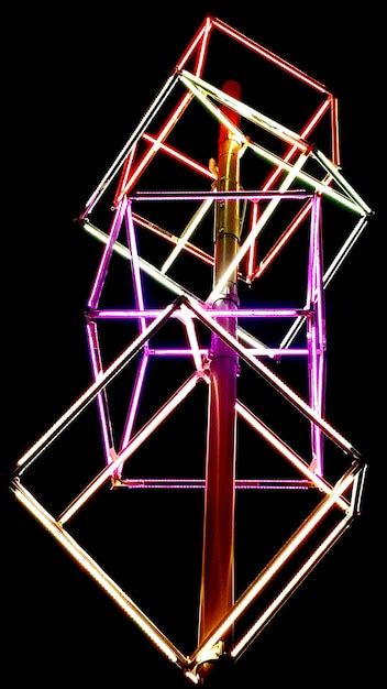 Low Angle View Of Illuminated Building Premium Ai Generated Image