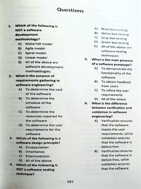 software engineering mcq pdf software development process