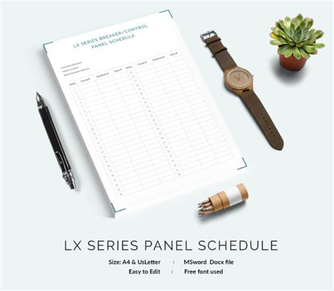 Panel Schedule Templates DOC PDF Free Premium Templates