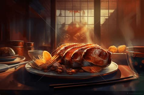 老北京烤鸭插画图片下载 正版图片600080294 摄图网