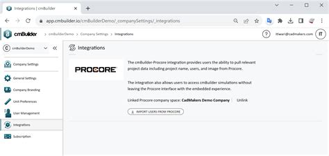 1 1 Procore Integration Intro CmBuilder Support