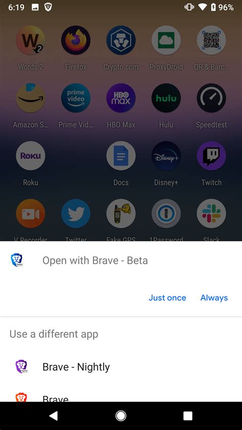 Instead Of `brave Is Lightning Fast` Engagement Dialog Get `open With