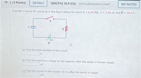 Solved 19 13 Points] Details Sercp10 18 P 033 0 4